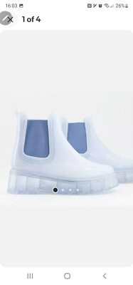 Chunky Chelsea Wellies In Light Blue Size 6/39 | eBay UK