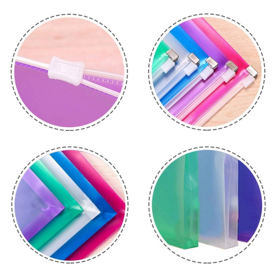10 PCS Legal Size Poly Envelopes with Zipper Expanding Plastic Zip ...
