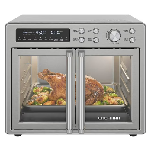 Chefman 10-in-1 Stainless Steel French Door Toaster Oven Air Fryer | eBay