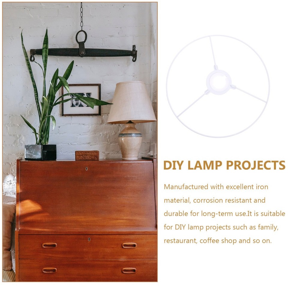 1 Set Vintage Metal Lampshade Ring Frame 30cm DIY Lamp Shade Holder ...