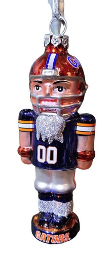 Florida Gators Blown Glass Nutcracker Ornament Team Player Helmet and ...