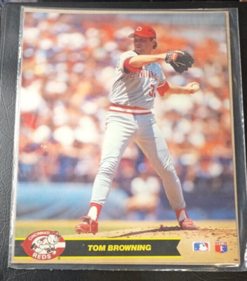CINCINNATI REDS Vintage 1990 TOM BROWNING 8x10 Action Photos by CMC ...