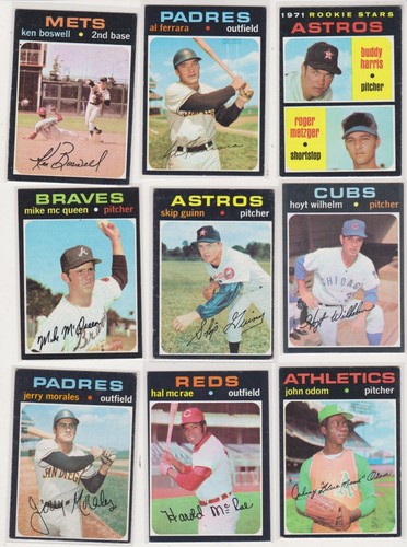 Lot of 18 - 1971 Topps Baseball Cards, VG+EX+ Stars, Rookies, SP's | eBay