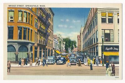 Bridge Street, Springfield, Massachusetts ca.1940 | eBay Australia