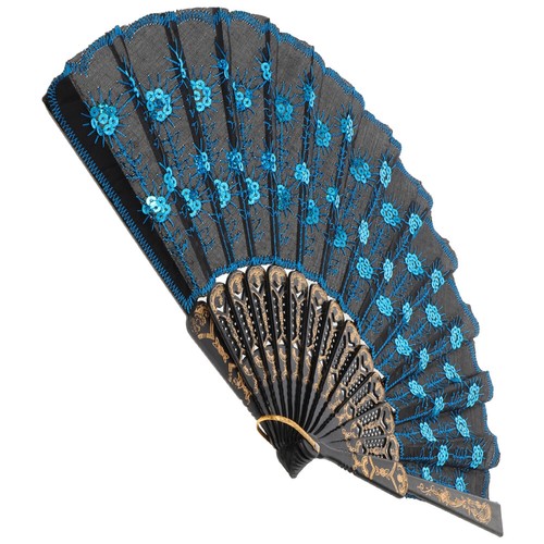 Elegant Hand Fan Hand Fan Folding Hand Fan Embroidered Hand Fan Sequin ...