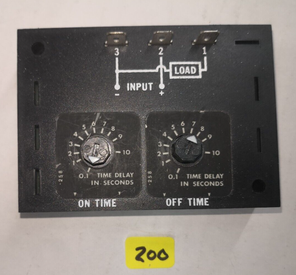 SSAC esdr420a0 timer delay relay. 0.1-10 sec ON, 0.1-10sec OFF. 1 Amp ...