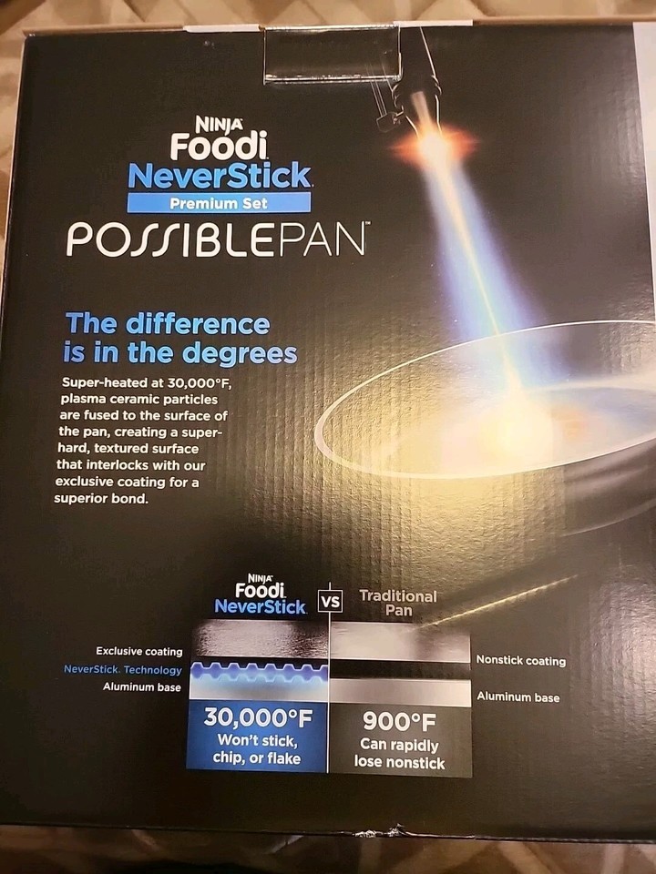 Ninja Foodi NeverStick Possible Pan Cookware Set Replaces 12 Cooking ...