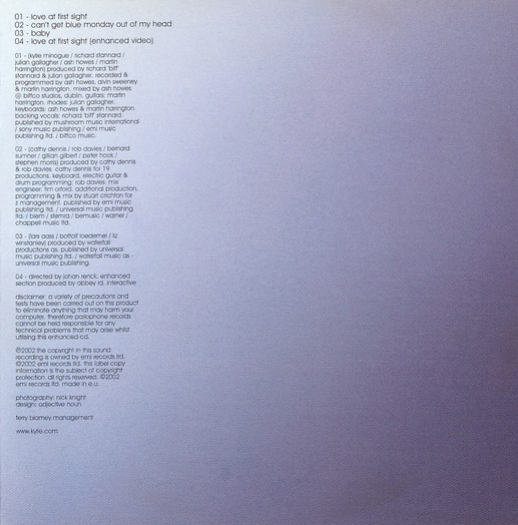 KYLIE MINOGUE - Love At First Sight [Limited Edition] (CD Single, Jun-2002) | eBay