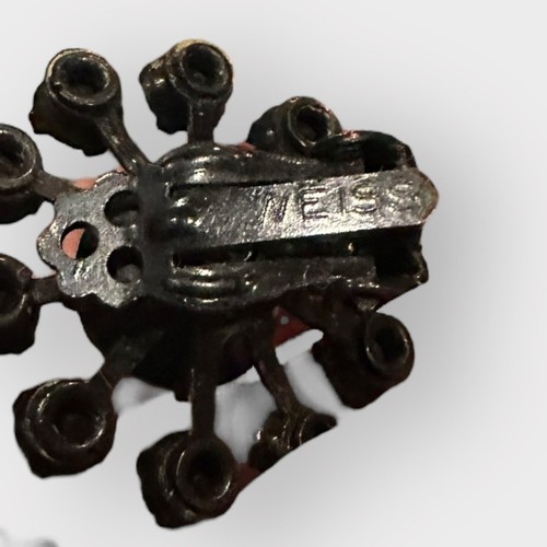 Weiss Vintage Pink Rhinestone Clip on Earrings | eBay