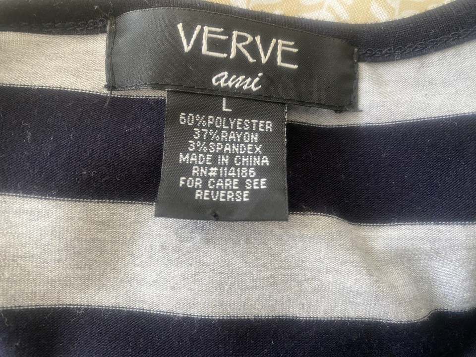 Verve blu/grey stretch top size L fits 16 | eBay UK