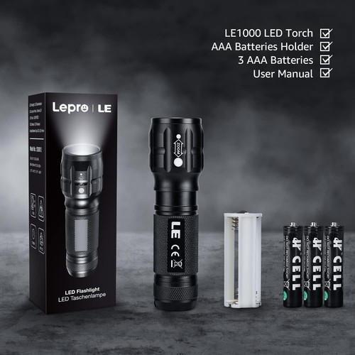 Lighting EVER LED Flashlights High Lumens, Small Flashlight, White ...