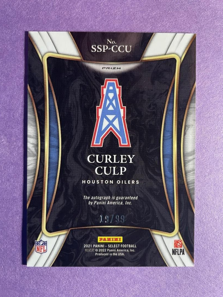 SIGNED CURLEY CULP 2021 CERTIFIED PANINI HALL OF FAME CARD AUT0 - HOF ...