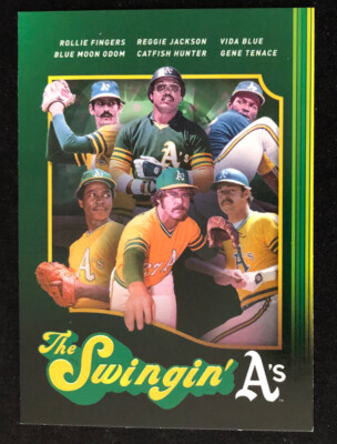 2021 Topps Archives Baseball Swingin' A's Fingers Jackson Hunter Card # ...