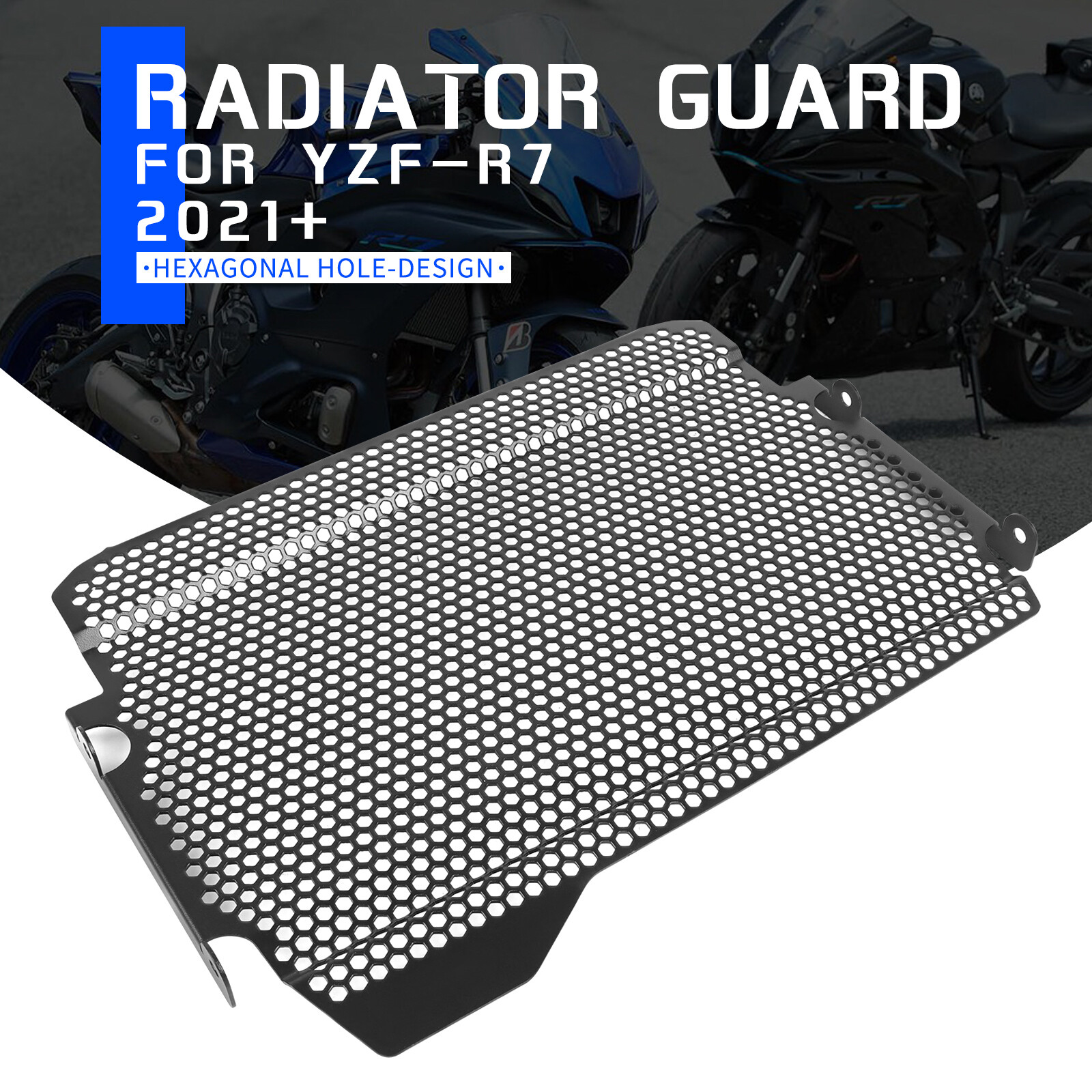 Black Radiator Grille Guard Cover Protector For Yamaha YZF-R7 YZF R7 ...