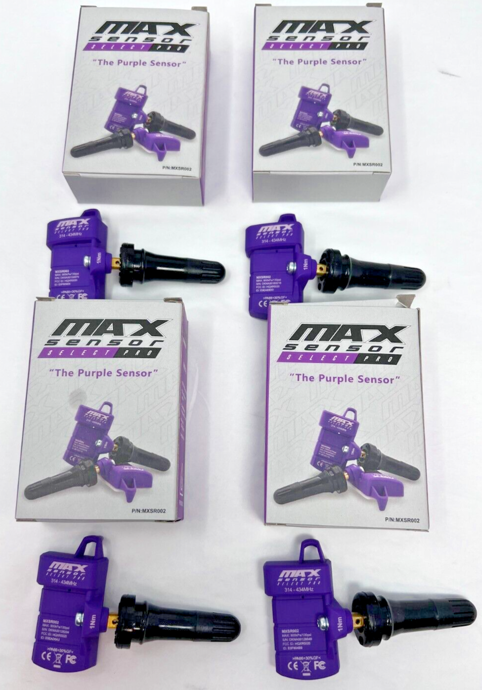 New Lot of (4) Max Sensor Purple Sensor TPMS P/N: MXSR002 Gen. 3 Free ...