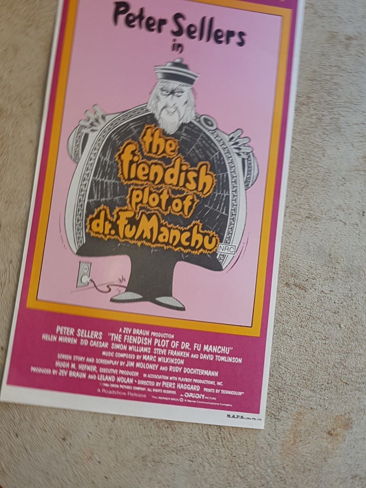 FIENDISH PLOT OF FU MANCHU Original vintage size paper movie poster ...