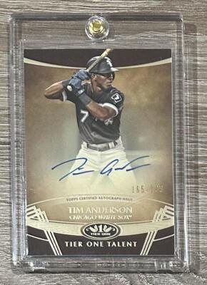 2019 Topps Tier One #TTA-TA Tim Anderson Tier One Talent AUTO #/299 | eBay