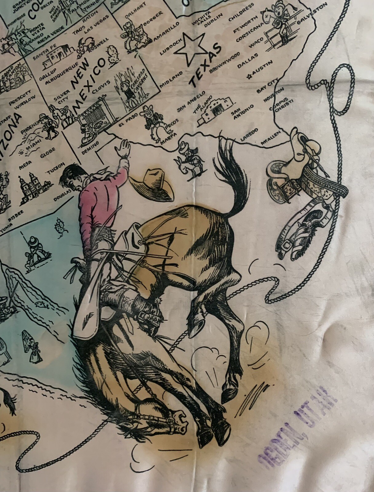 Vintage 1950 SATIN WESTERN STATES RODEO - Gem