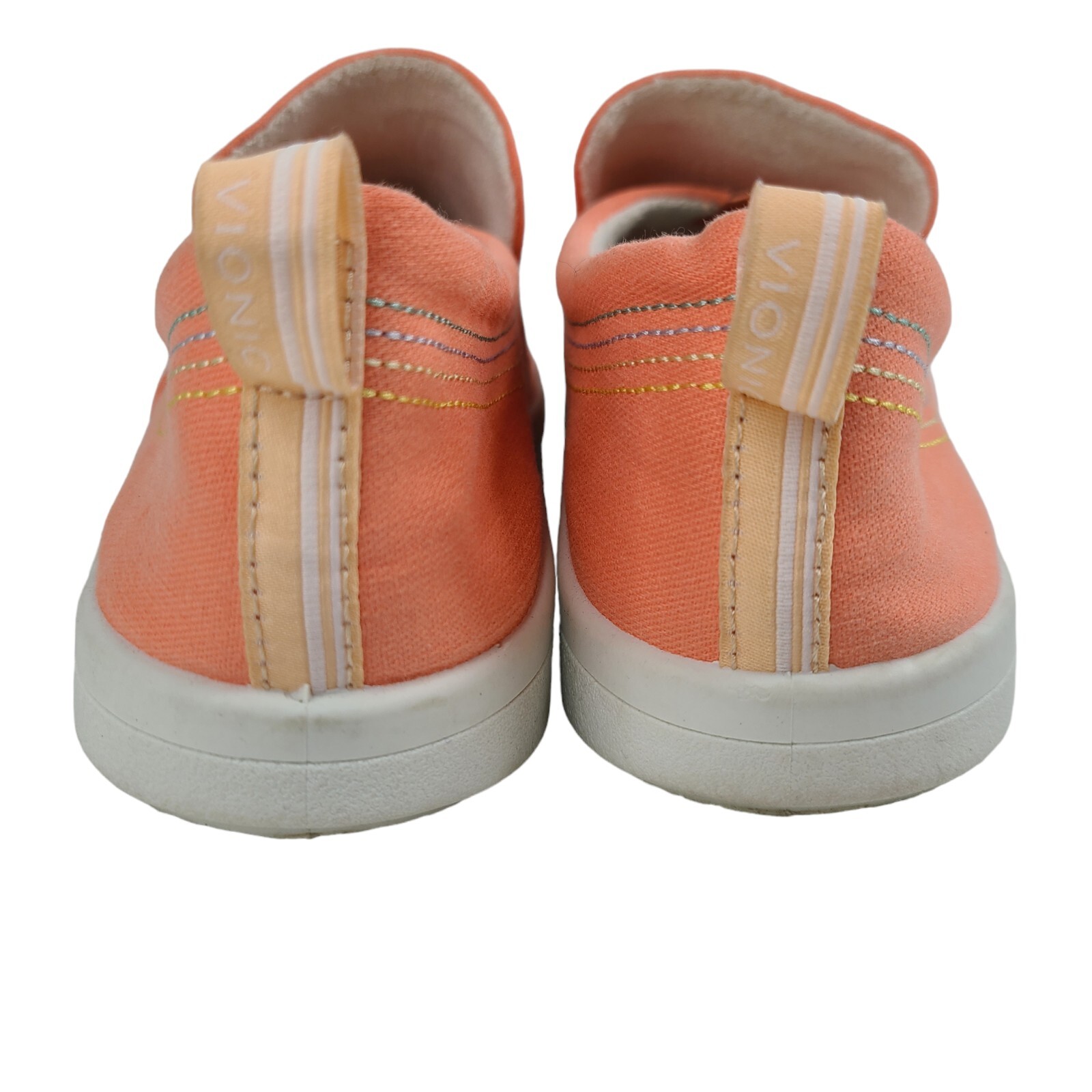 Vionic Beach Marshall Coral Pink Washable Canvas Slip-on Shoes Size 7 ...