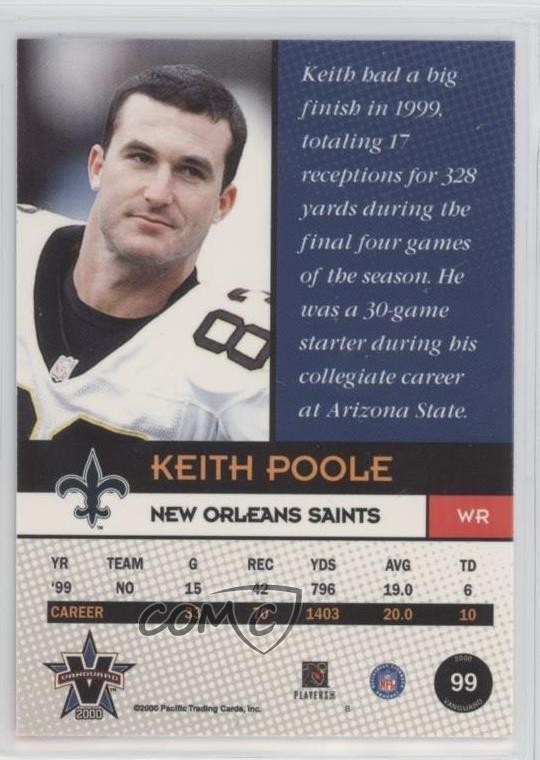 2000 Pacific Vanguard Keith Poole #99 | eBay