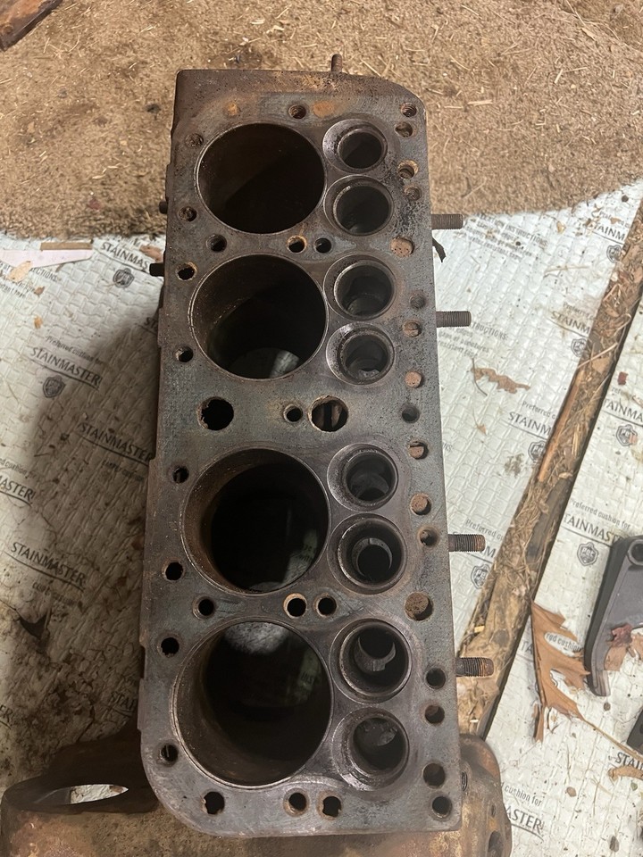 Ford 8N Tractor Side Distributor Engine Block With Main Caps & Oil Pump ...