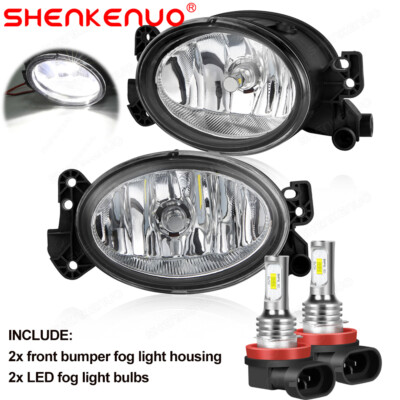 Pair Fog Lights For Mercedes Benz E320 AMG Clear Lens Front Driving ...