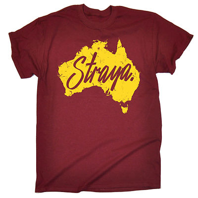 Straya Australia Map MENS T SHIRT tee birthday present fashion gift ...