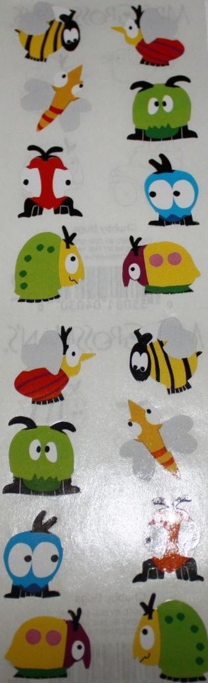 Mrs. Grossman sticker sheet You Choose - Butterfly Bees Bugs Ladybug ...