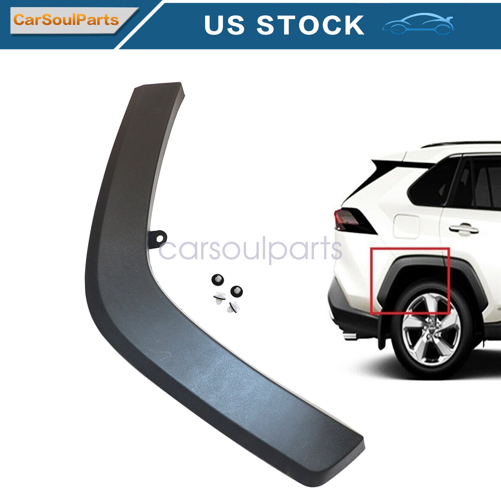 Passenger Side Rear Fender Flare 75605-0R090 Fit for Toyota RAV4 2019 ...