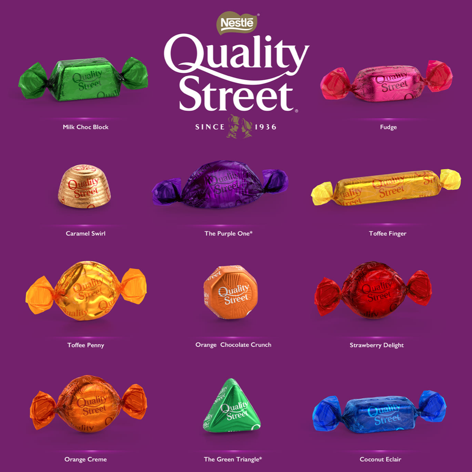 Green Triangles Pick n Mix Your Own Quality Street By Nestle Quality ...