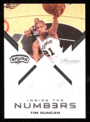 2009-10 Panini Prestige Tim Duncan Inside the Numbers Relic /150 Spurs ...