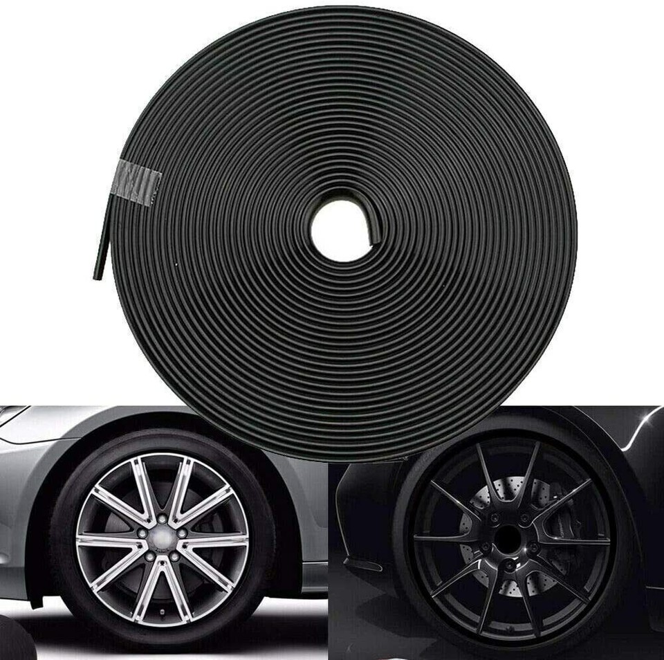 8M Car Wheel Hub Rim Edge Protector Ring Tire Guard 26Ft in Black and ...