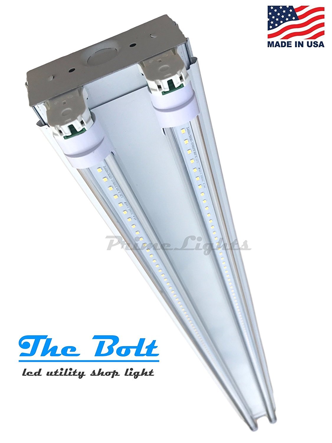4' ft. 2 Lamp T8 LED Strip Light Fixture - Shop, Garage, 44W 5,700lm ...