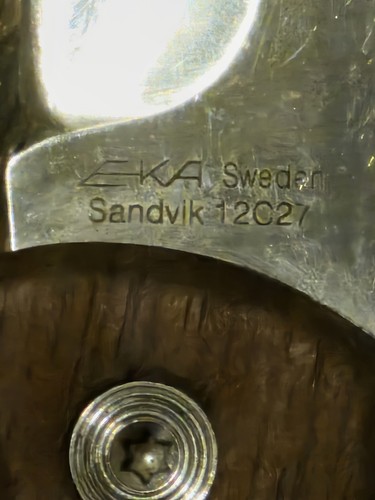 EKA 8 Lockback Folding Knife 3" Sandvik 12c27 Steel Blade Bubinga Wood ...