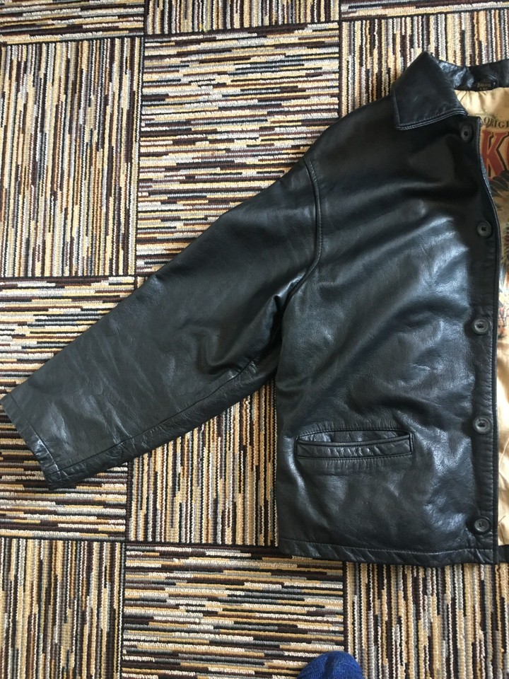 DAKOTA USA Vintage Leather Jacket American Spirit Indian Black 90s | eBay
