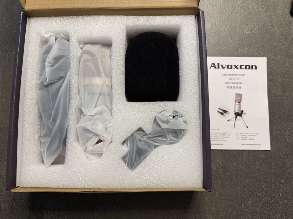 Alvoxcon Wireless USB Microphone UHF Condenser for Android, PC, Laptop ...
