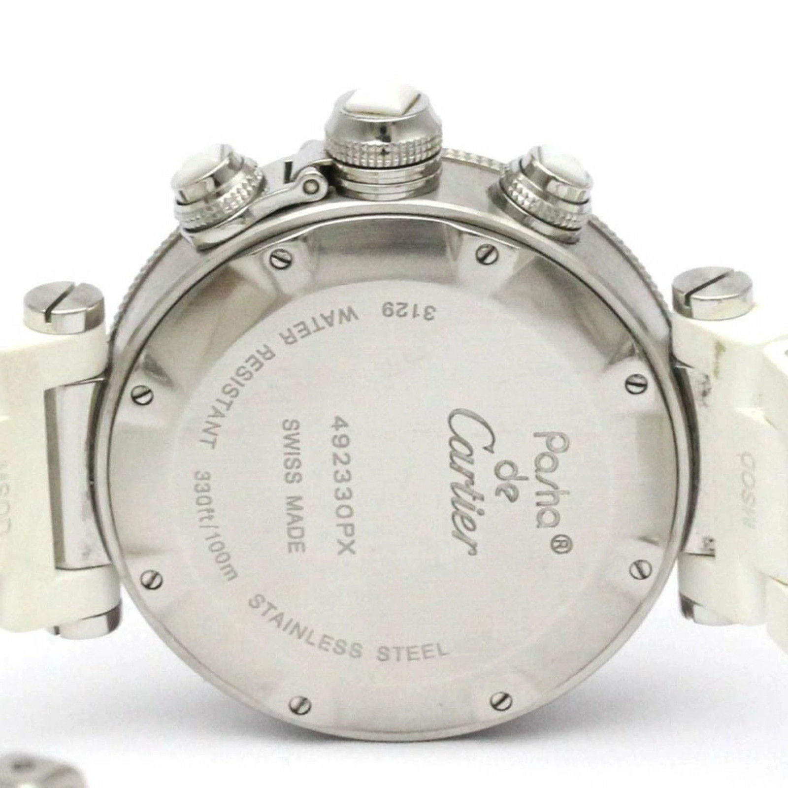 Cartier Pasha Seatimer Stainless Steel Rubber Quartz Watch W3140005 ...