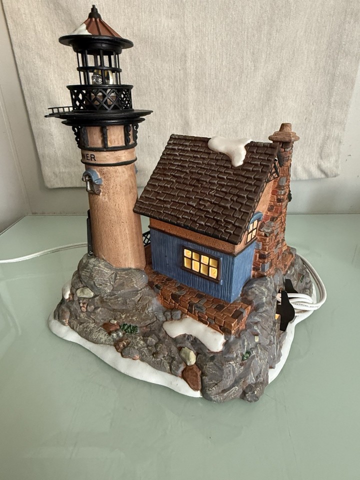Vintage 1999 Dept 56 Dickens Village Series Lynton Point Tower Lights ...