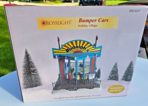 BUMPER CARS Crosslight Holiday Village Animated with Music Christmas ...