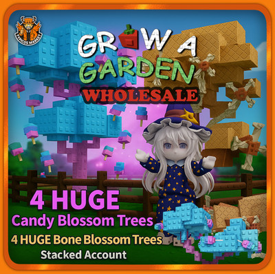 [Grow a Garden] 4 HUGE Candy Blossom Trees 4 Huge Bone Blossom Trees ...
