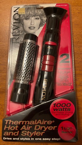 Revlon 1000W ThermalAire Hot Air Dryer and Styler 1 1/2" Barrel Model ...