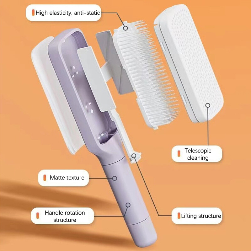 Massage Airbag Comb Straight Hair Comb Rotation Handles Cleaning Hair ...