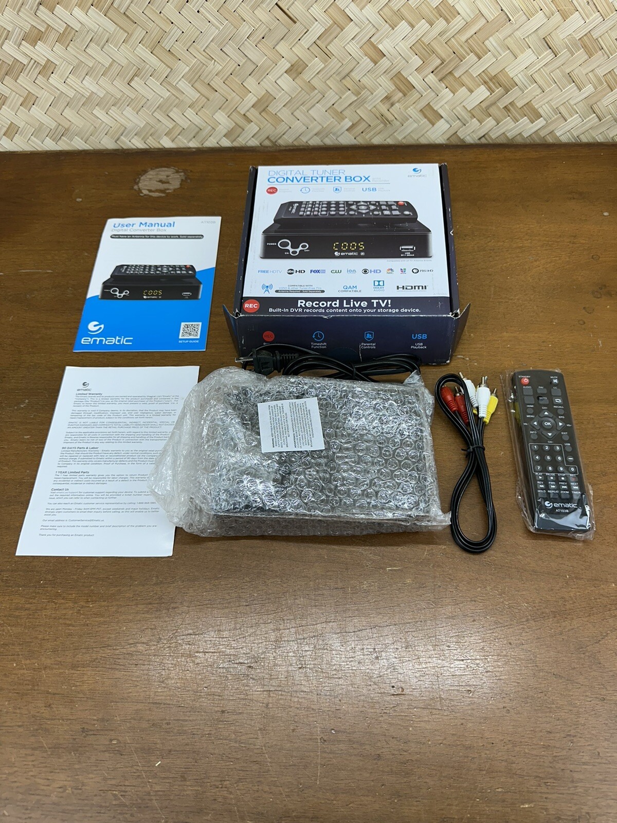 Ematic AT103: Digital Converter Box w/ Recording, Playback, & Parental ...