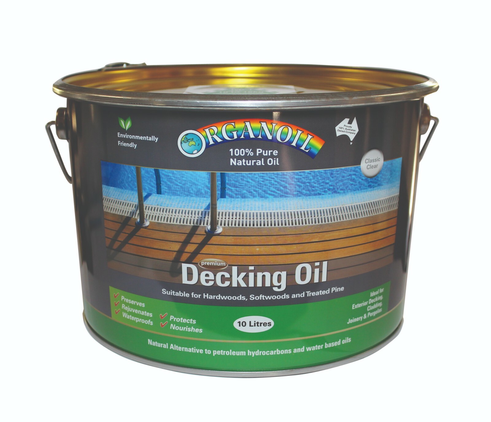 Organoil Exterior Decking Oil 10L Natural Outdoor Timber Oil for ...