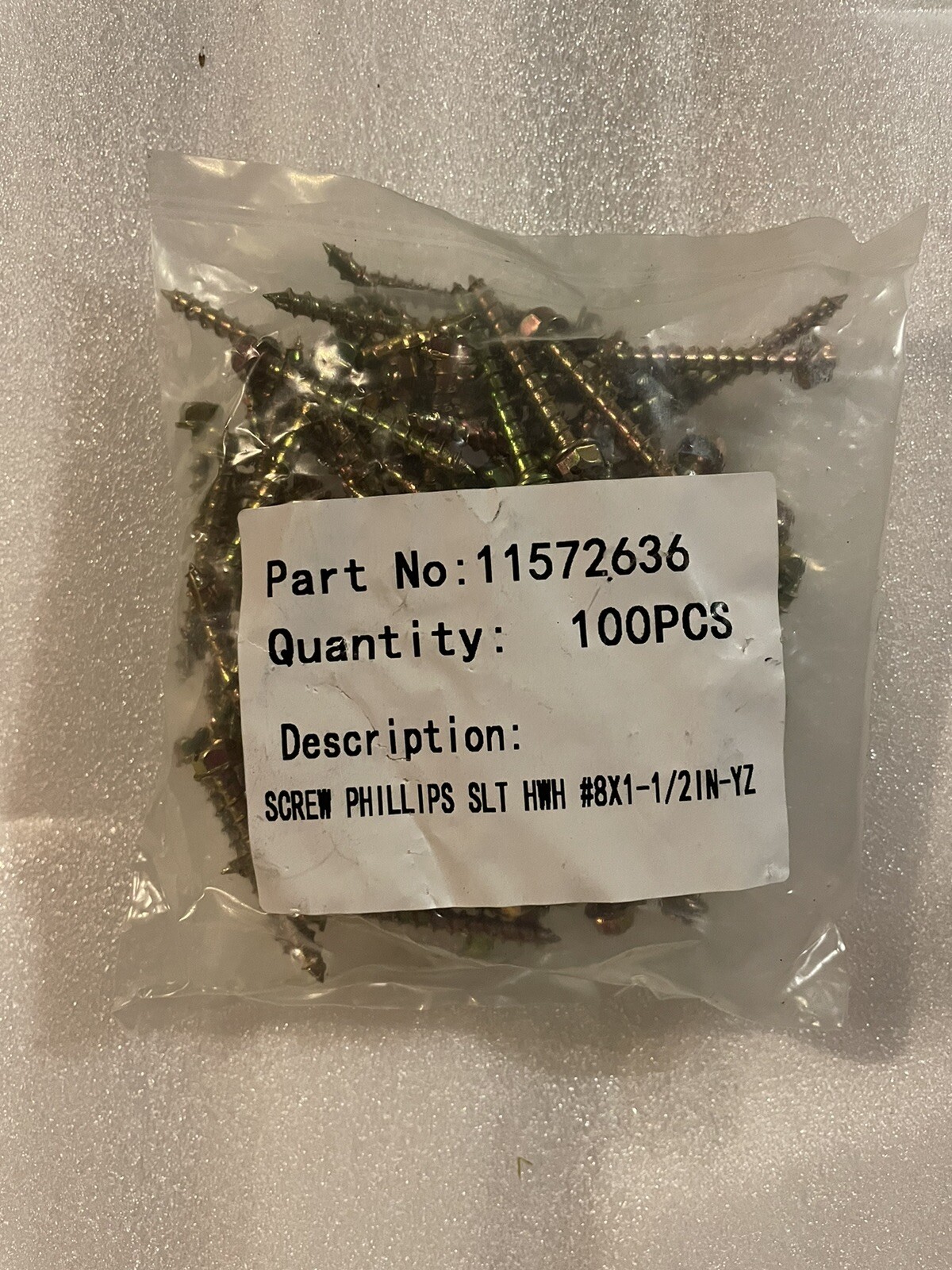 Screw Phillips SLT HWH #8X1-1/2”-YZ | eBay