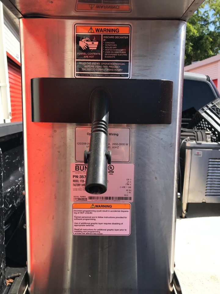 BUNN ITCB-DV 29" 3500.0334 ICE TEA/COFFEE COMMERCIAL BREWER W/DIVERTER ...