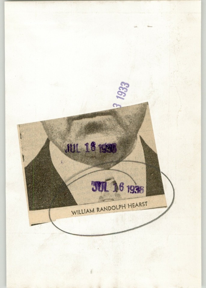 William Randolph Hearst Newspaper MAGNATE & Publisher VTG Press Photo ...