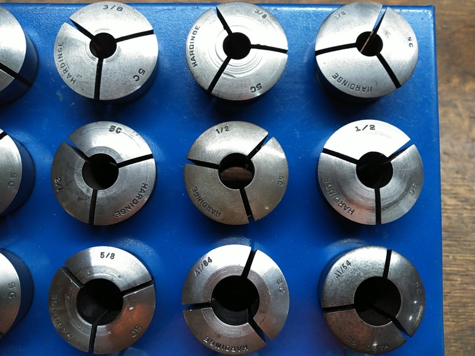 (Each) Hardinge 5c Round Collet Internal and External Threads; Various ...