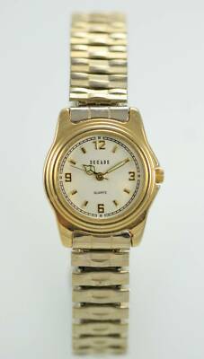 Decade Watch Womens Stainless Gold Stretch Water Resistant Battery ...