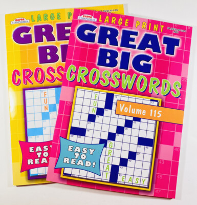 Crossword Puzzle Books Large Print - Great Big - Bargain Priced! Lot Of ...